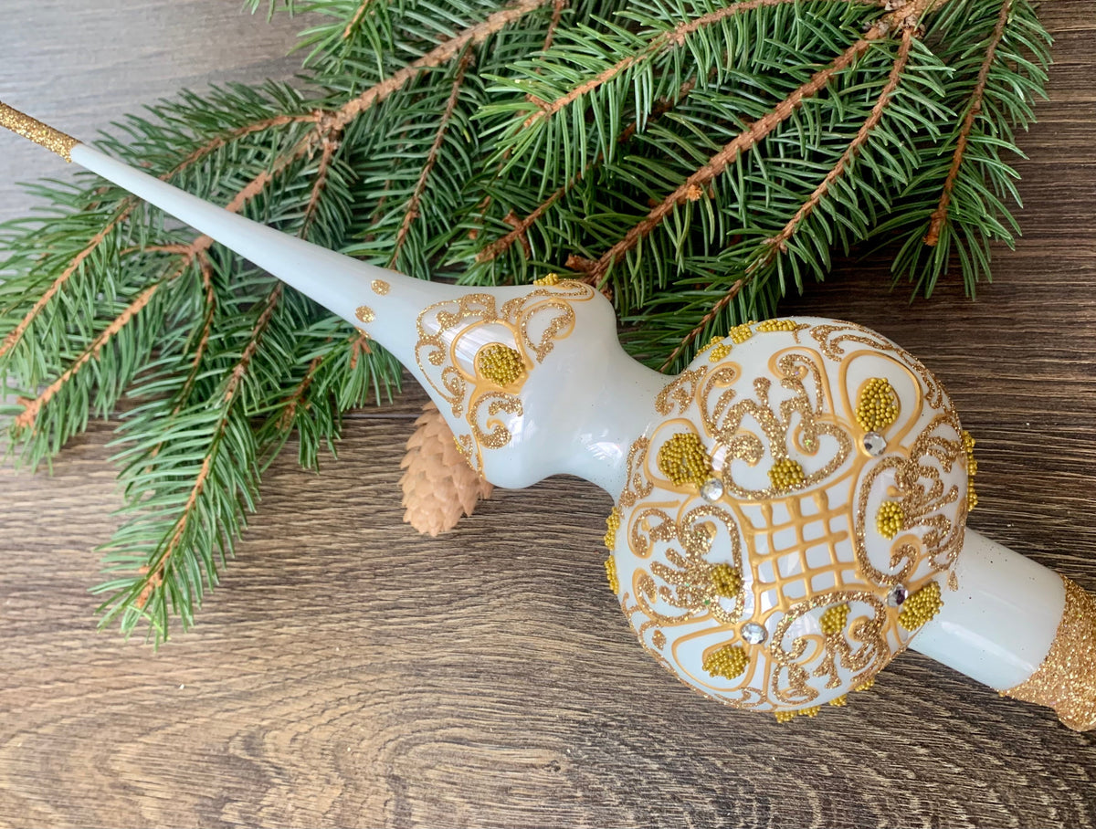 Big Christmas glass tree toppers, vintage Christmas glass tree toppers ...